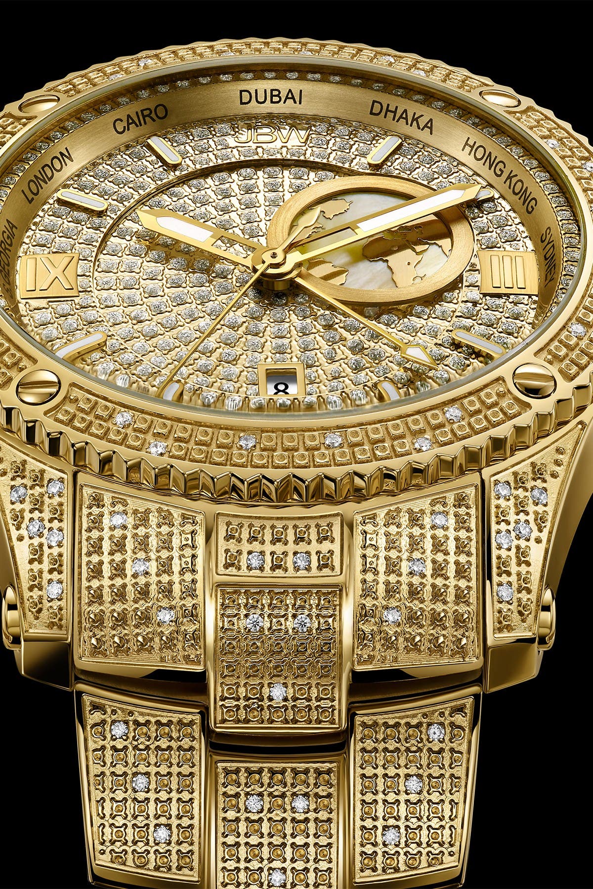 JBW Jet Setter Diamond Bracelet Watch, 46mm | Nordstromrack