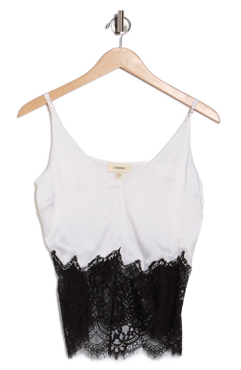 L'AGENCE Bryna Lace Mix Camisole | Nordstromrack