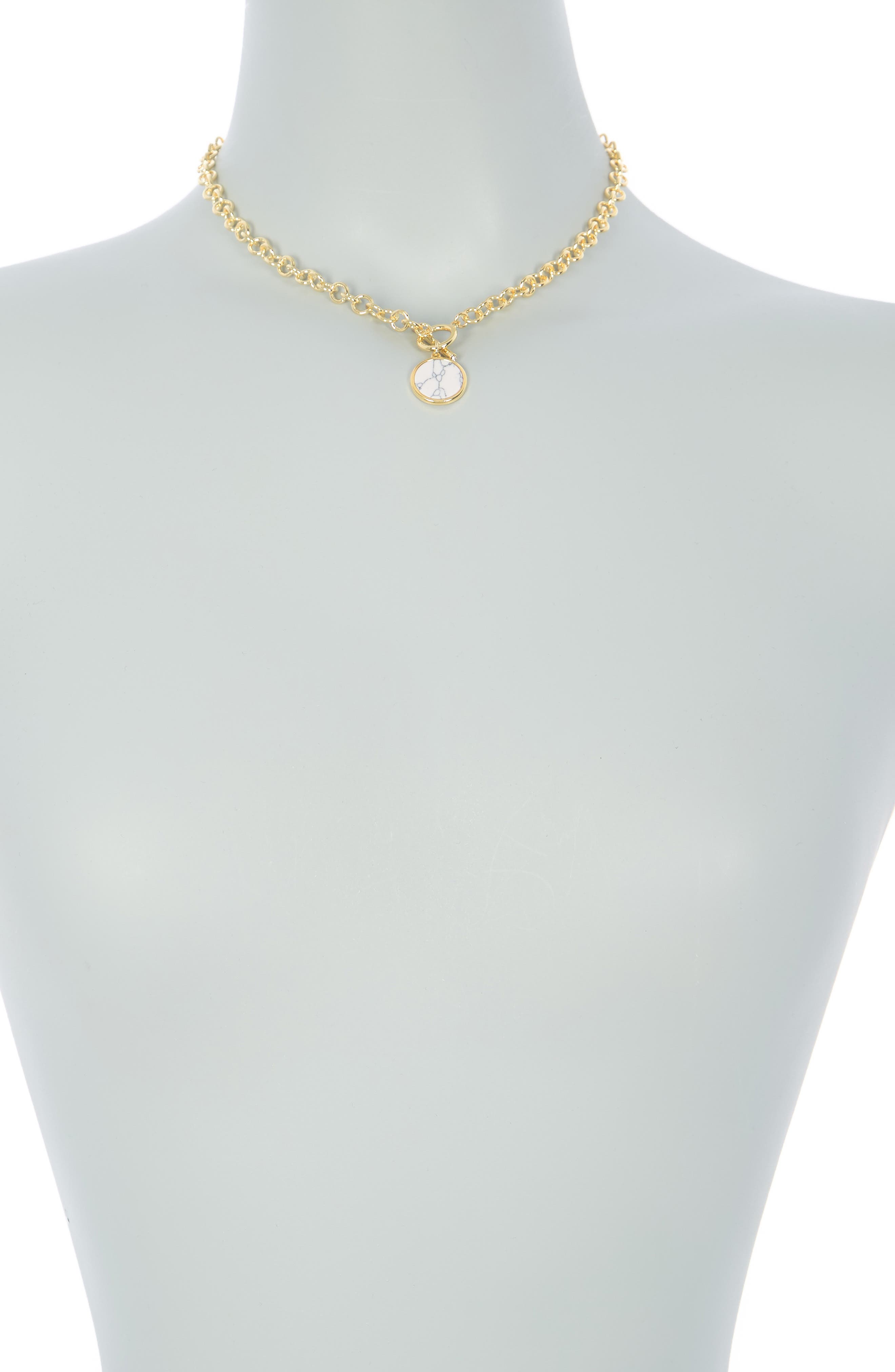 RIVKA FRIEDMAN 18K Gold Clad Toggle Stone Necklace | Nordstromrack
