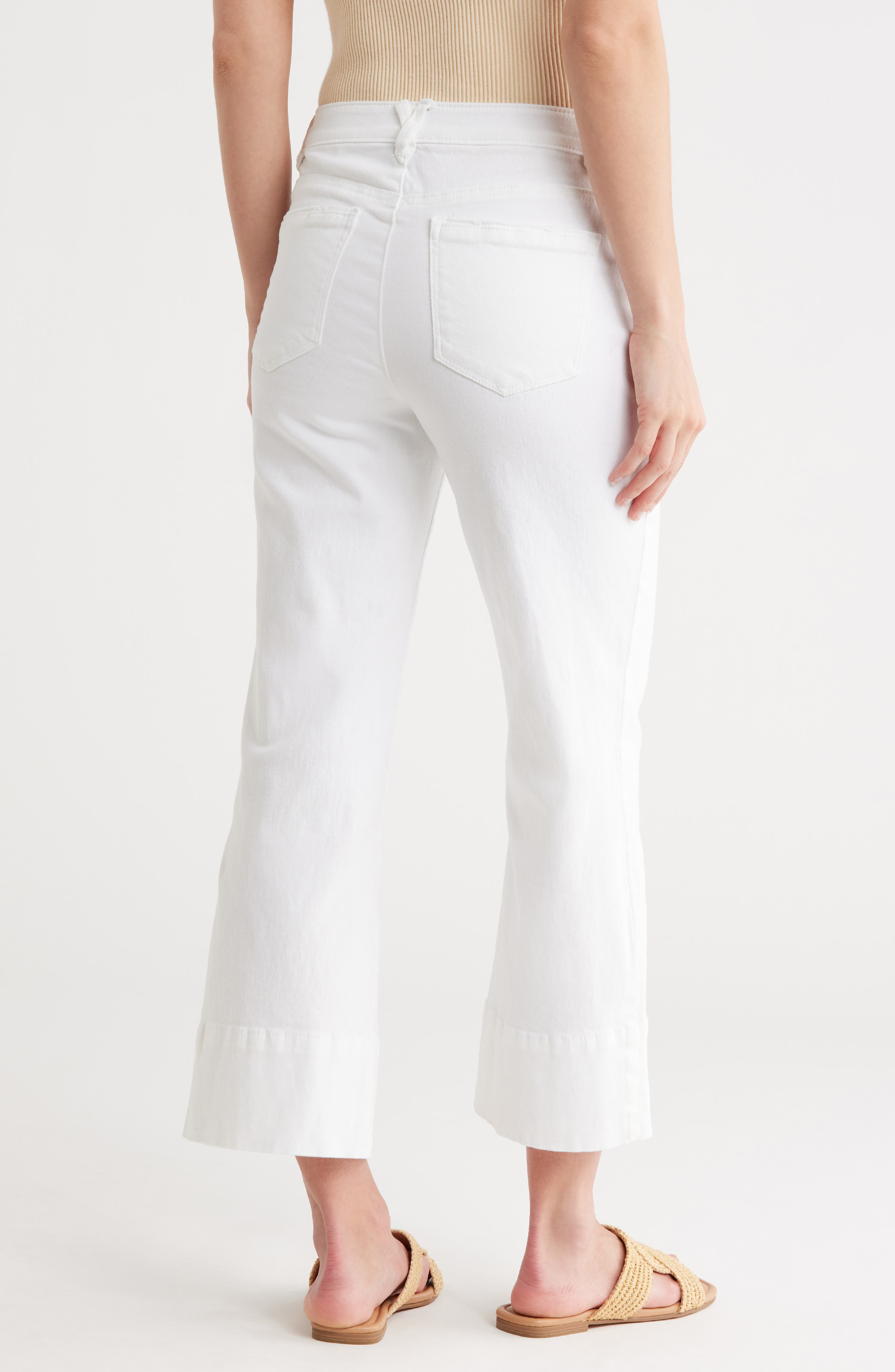 Democracy Exposed Button Fly Crop Wide Leg Jeans | Nordstromrack