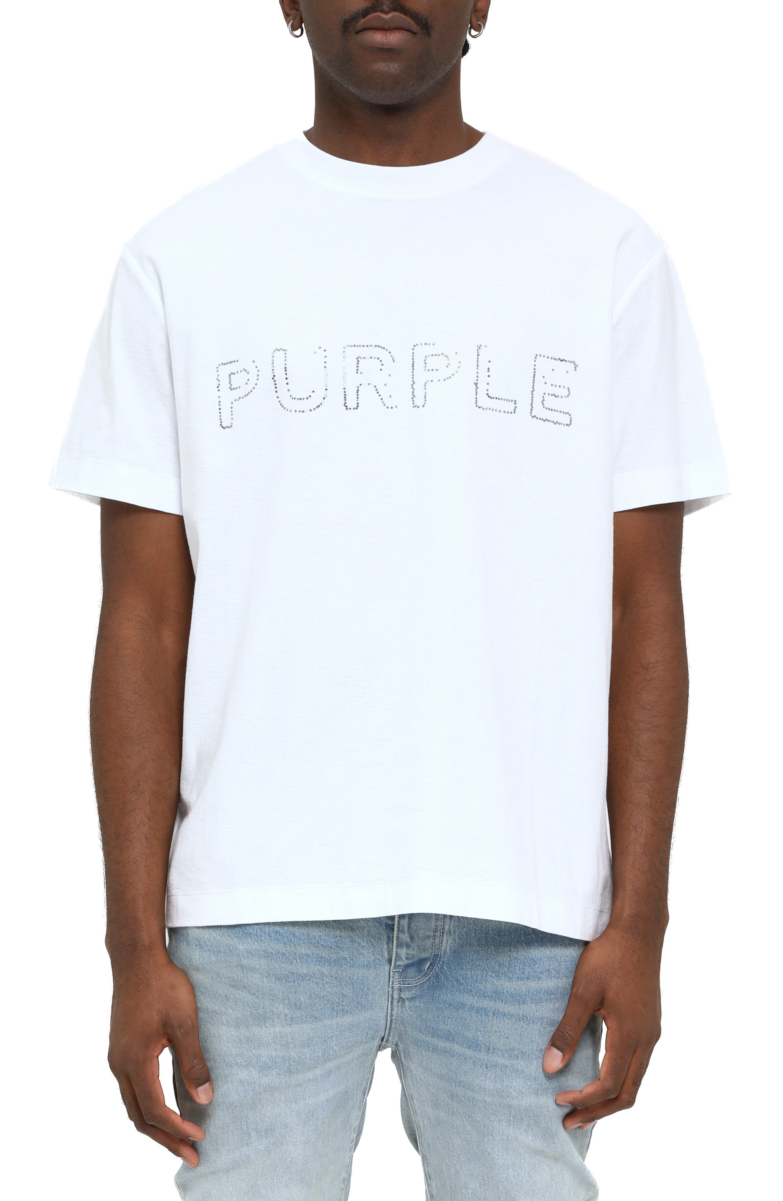 PURPLE BRAND Texture StuddedT-Shirt | Nordstrom