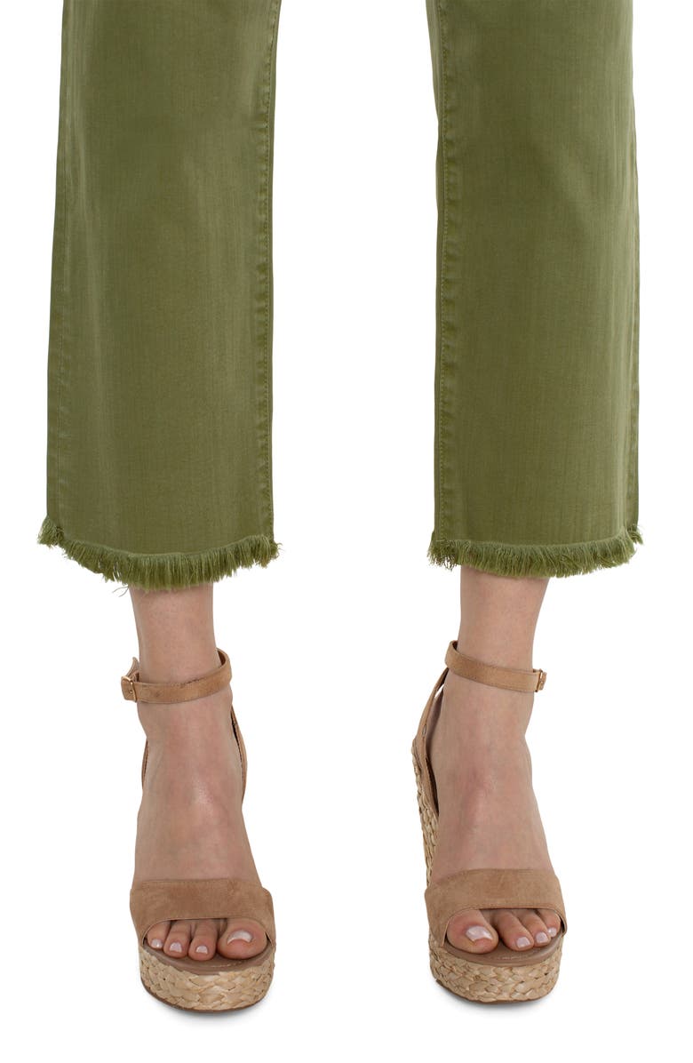 Liverpool Kennedy Frayed Crop Straight Leg Jeans | Nordstromrack