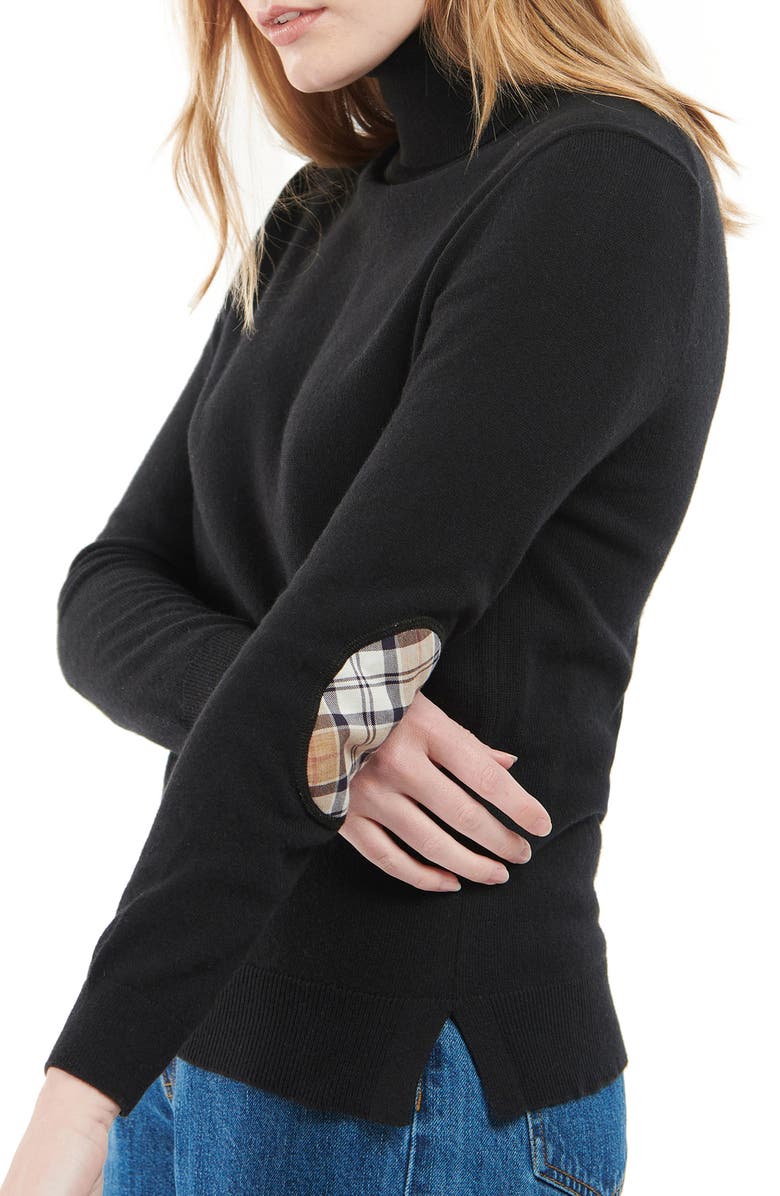 Barbour Pendle Elbow Patch Turtleneck Sweater | Nordstrom