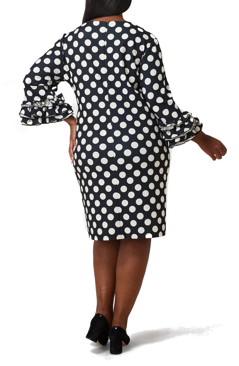 Marée Pour Toi Quarter Ruffle Sleeve Dot Dress | Nordstromrack
