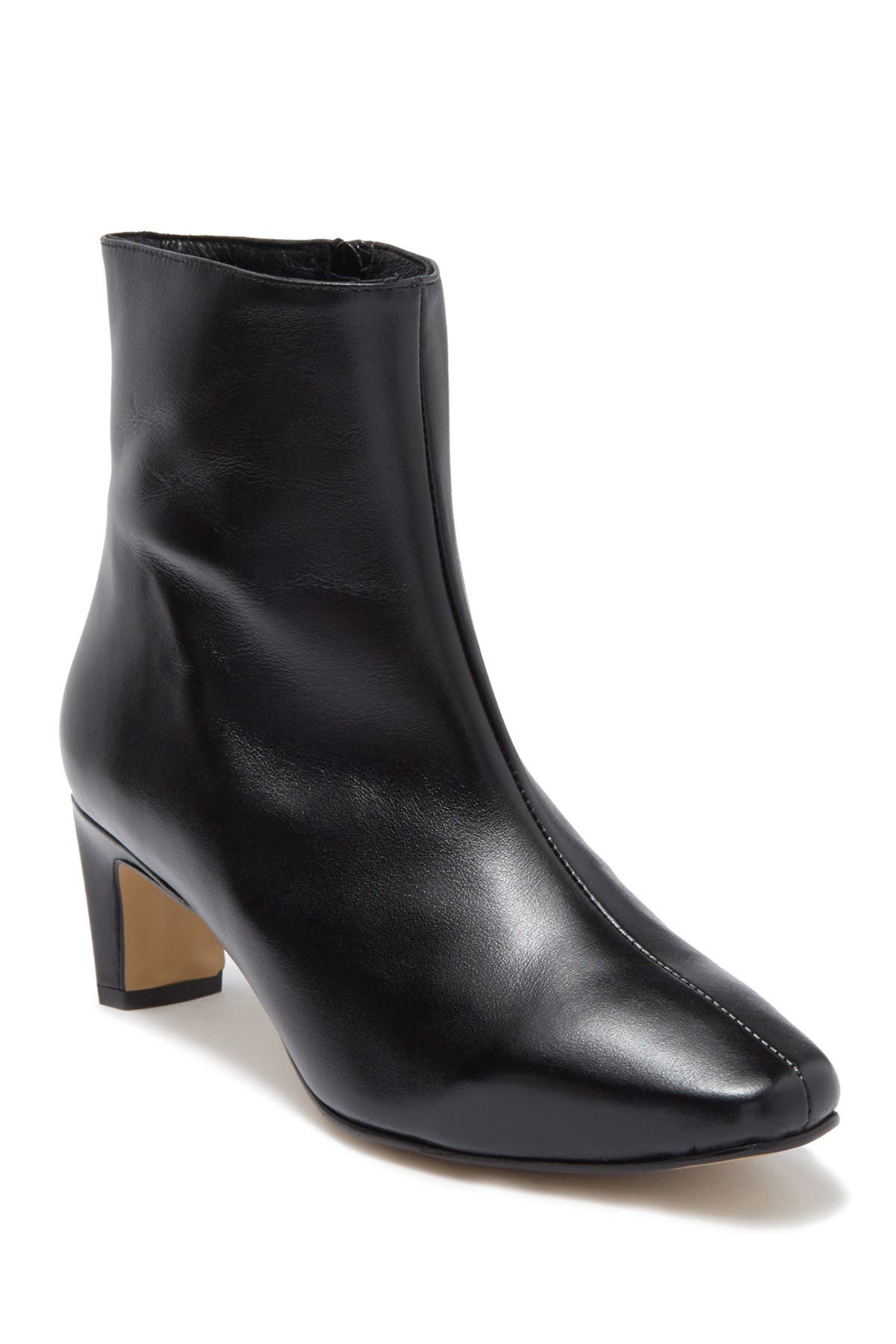 INTENTIONALLY BLANK Las Pepper Square Toe Thin Block Heel Bootie ...