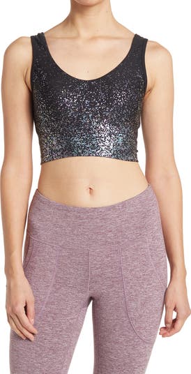 MARIKA Carter Metallic Longline Sports Bra | Nordstromrack