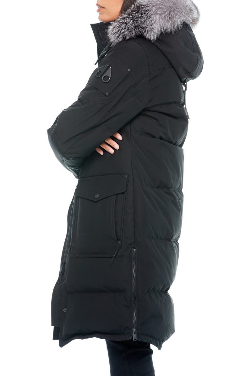 Moose Knuckles Causapcal Water Resistant Hooded Down Parka with Genuine ...