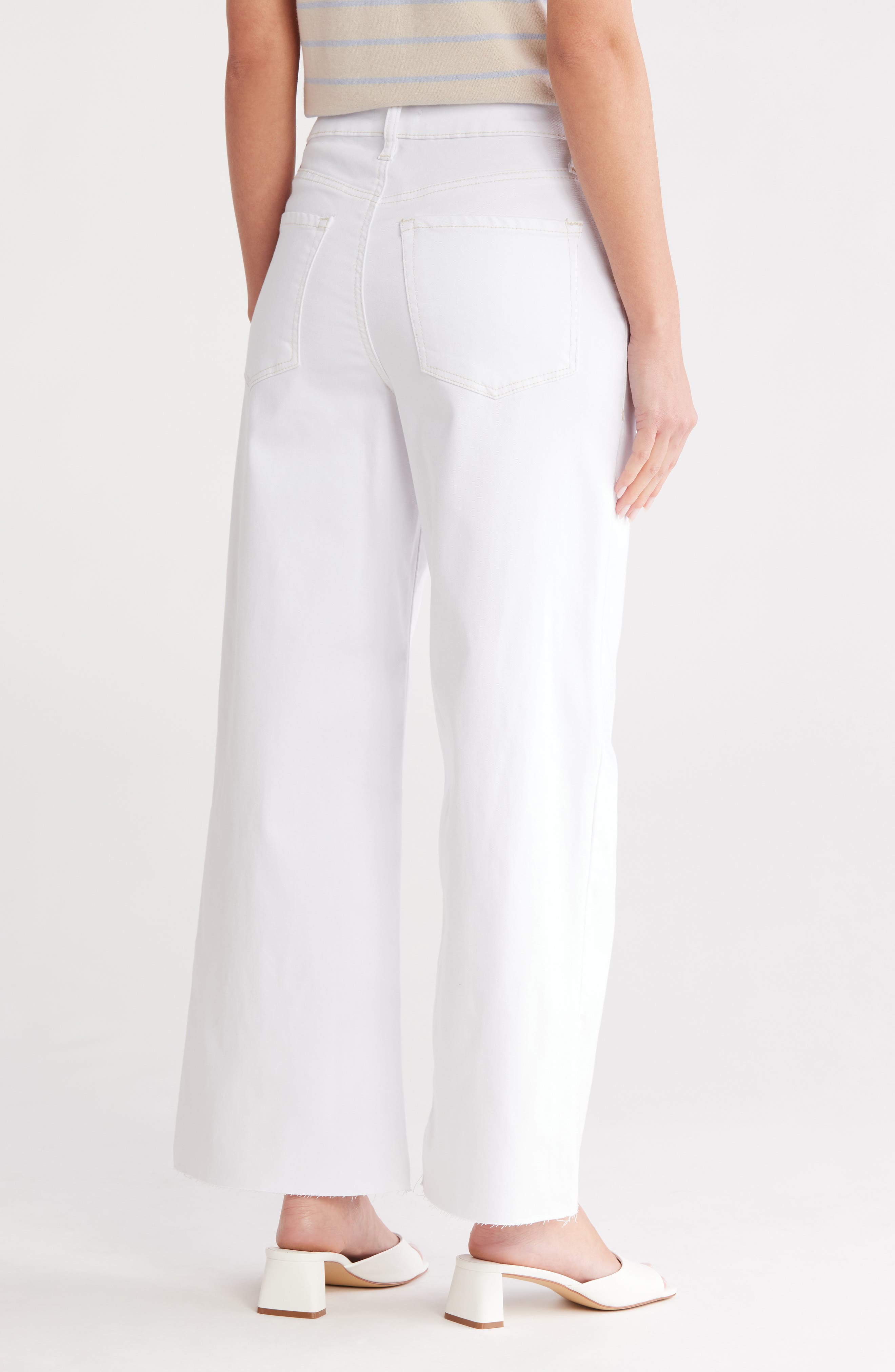 STS Blue Sabrina Raw Hem High Waist Wide Leg Jeans | Nordstromrack