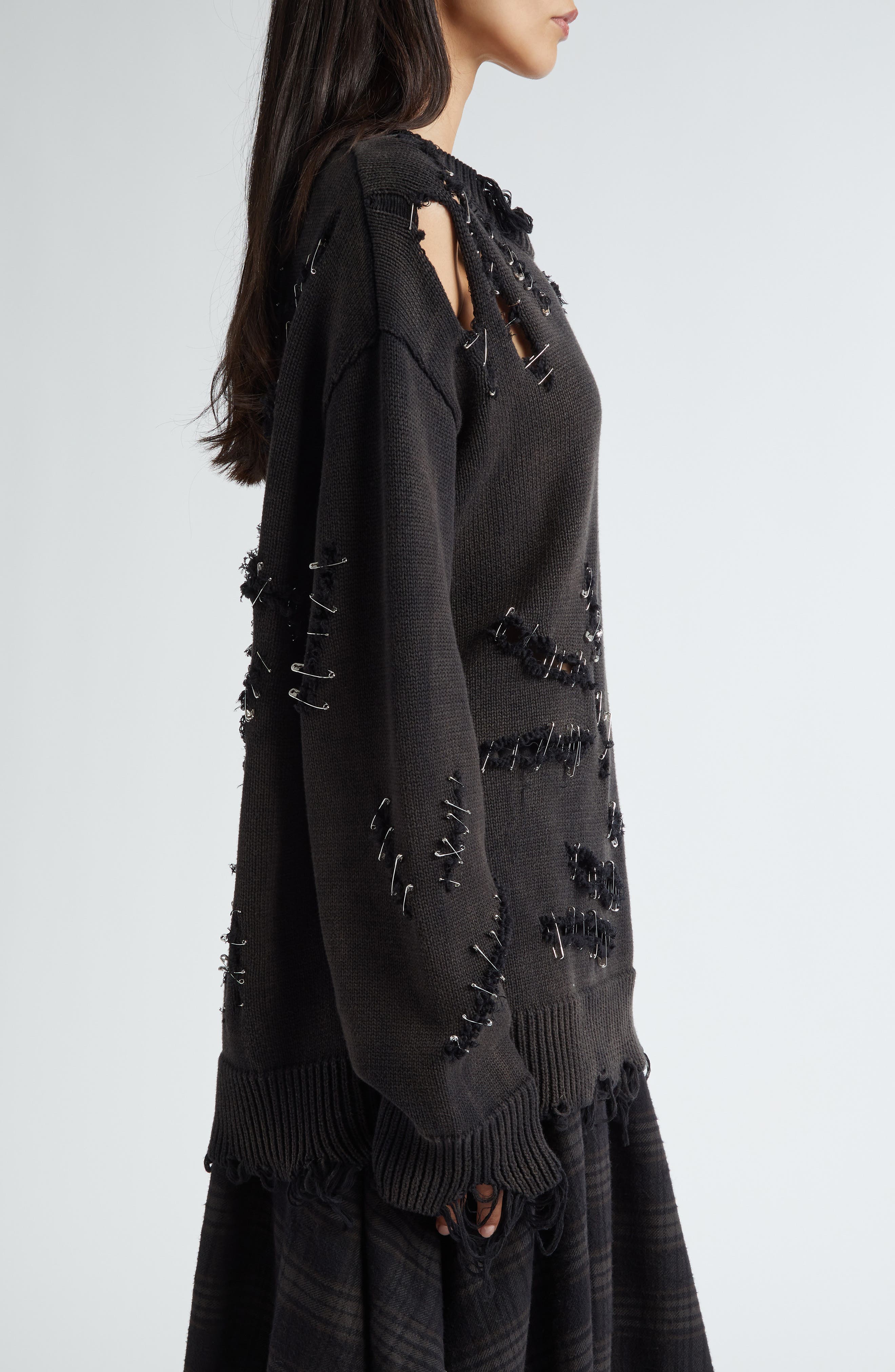 R13 Slashed Cotton Sweater | Nordstrom