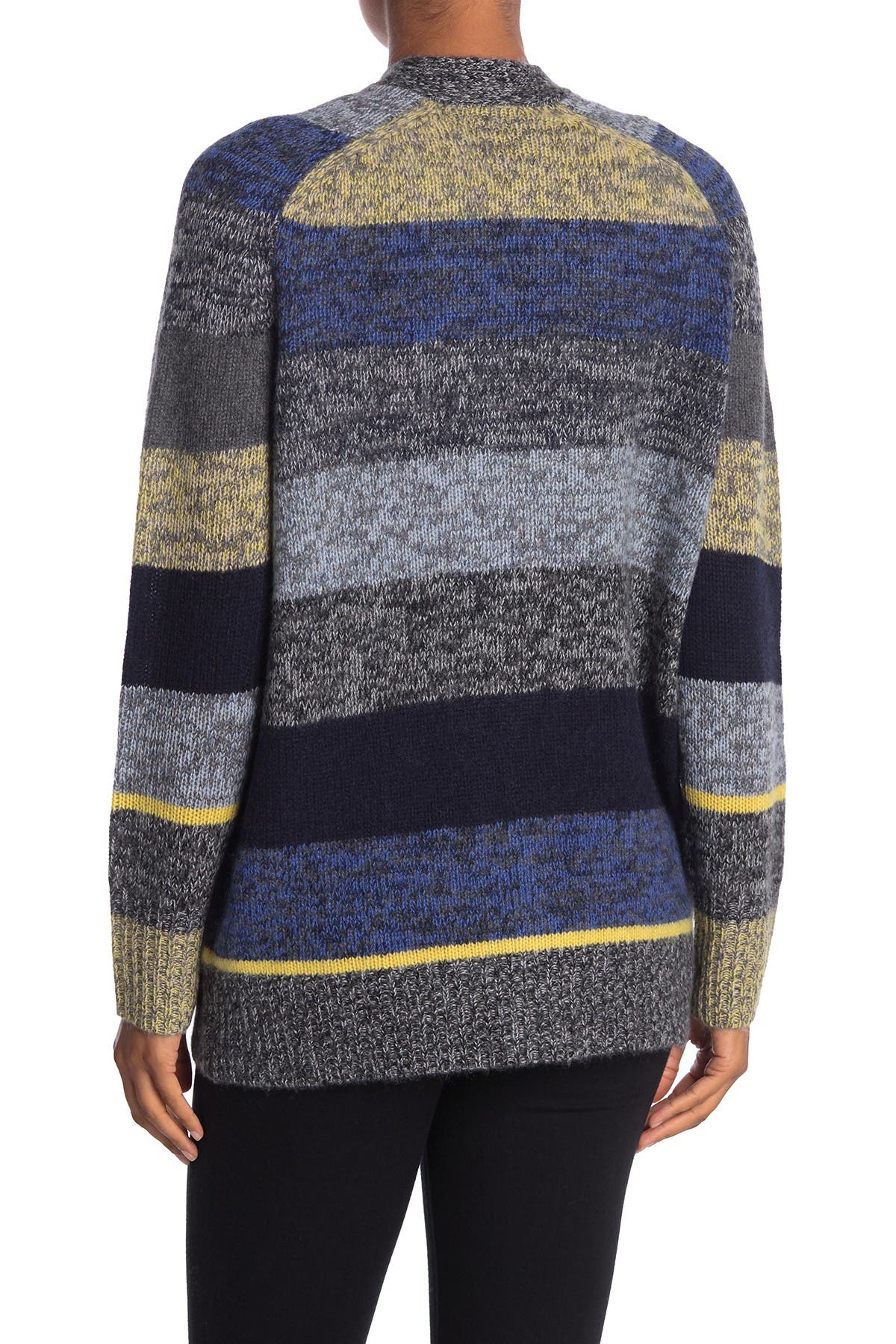 360 CASHMERE Deena Stripe Cashmere Cardigan | Nordstromrack