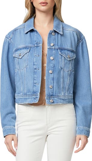 PAIGE Blythe Puff Shoulder Denim Jacket | Nordstromrack