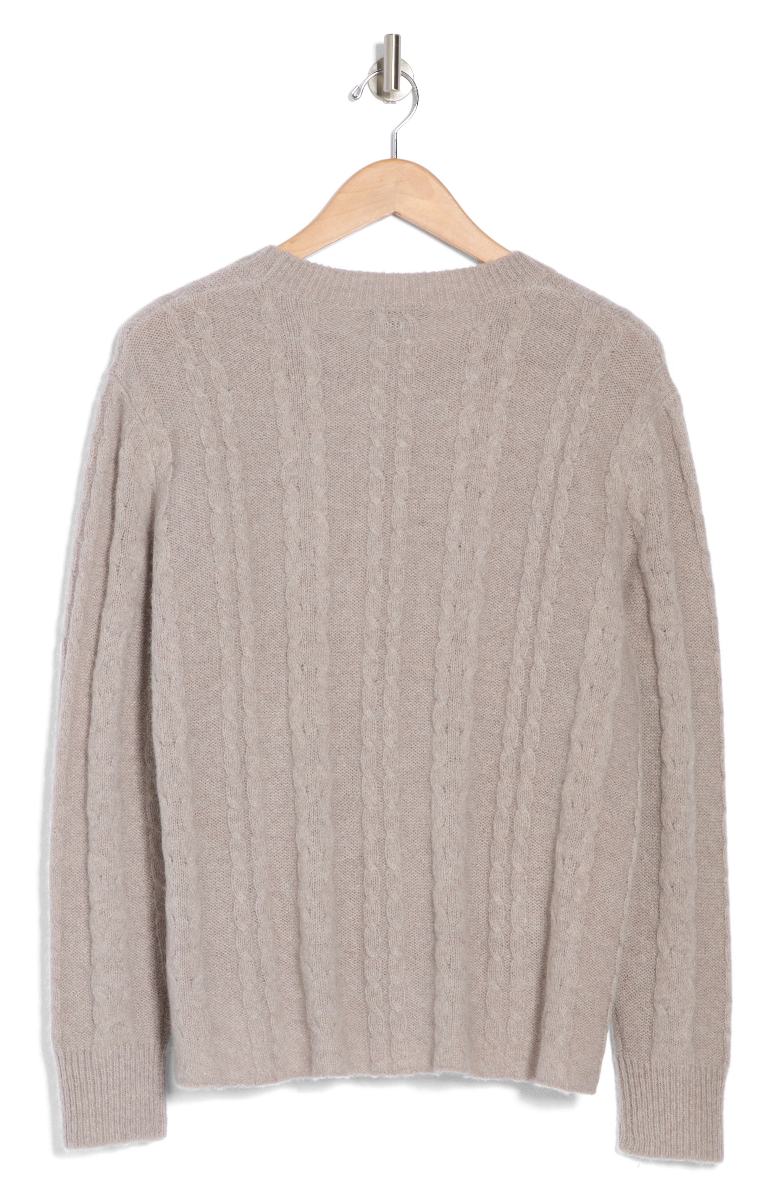 James Perse Cable Stitch Crewneck Cashmere Sweater | Nordstromrack