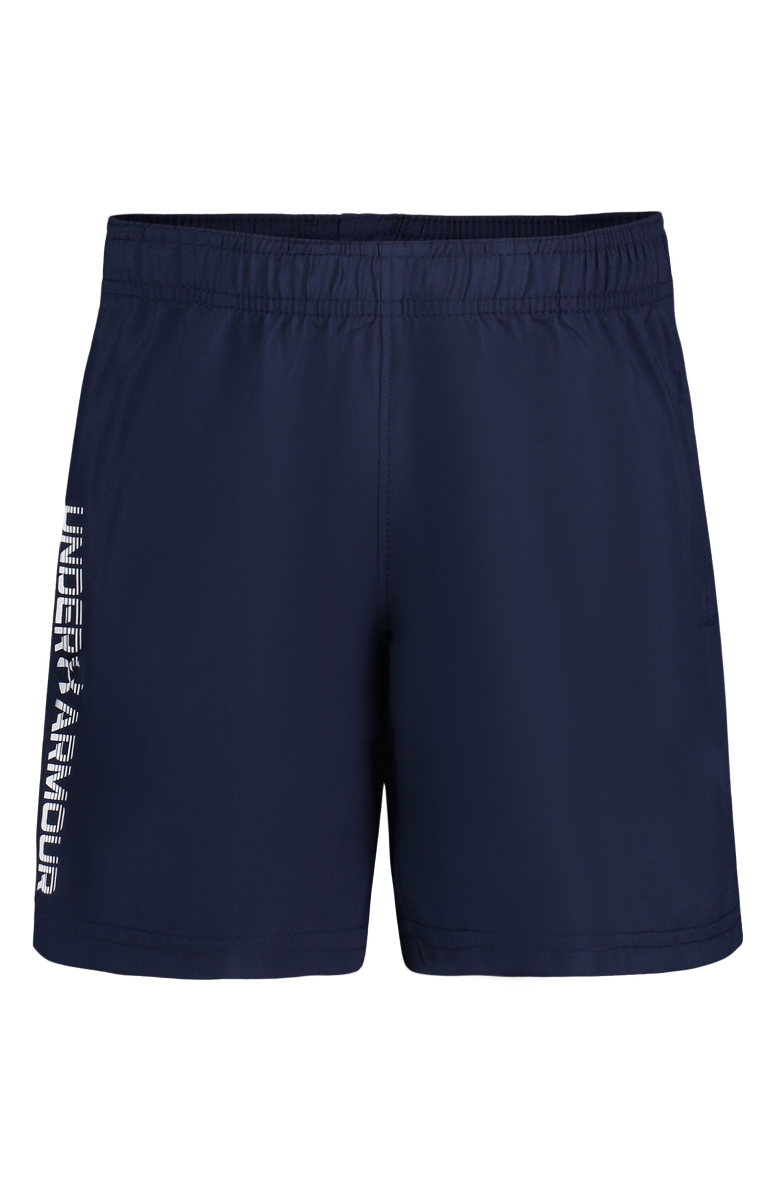 Under Armour Kids' Woven Wordmark Performance Athletic Shorts ...