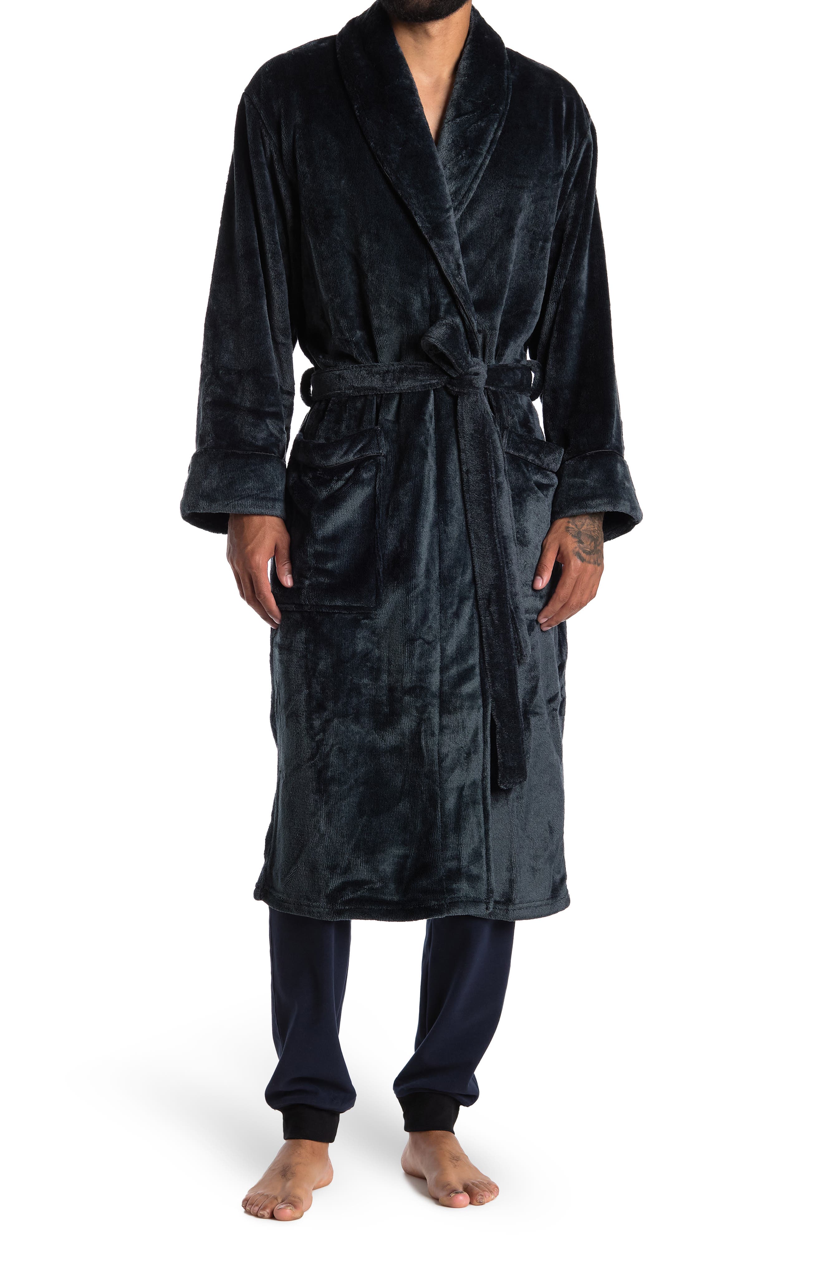 Daniel Buchler Plush Shawl Collar Tie Waist Robe | Nordstromrack