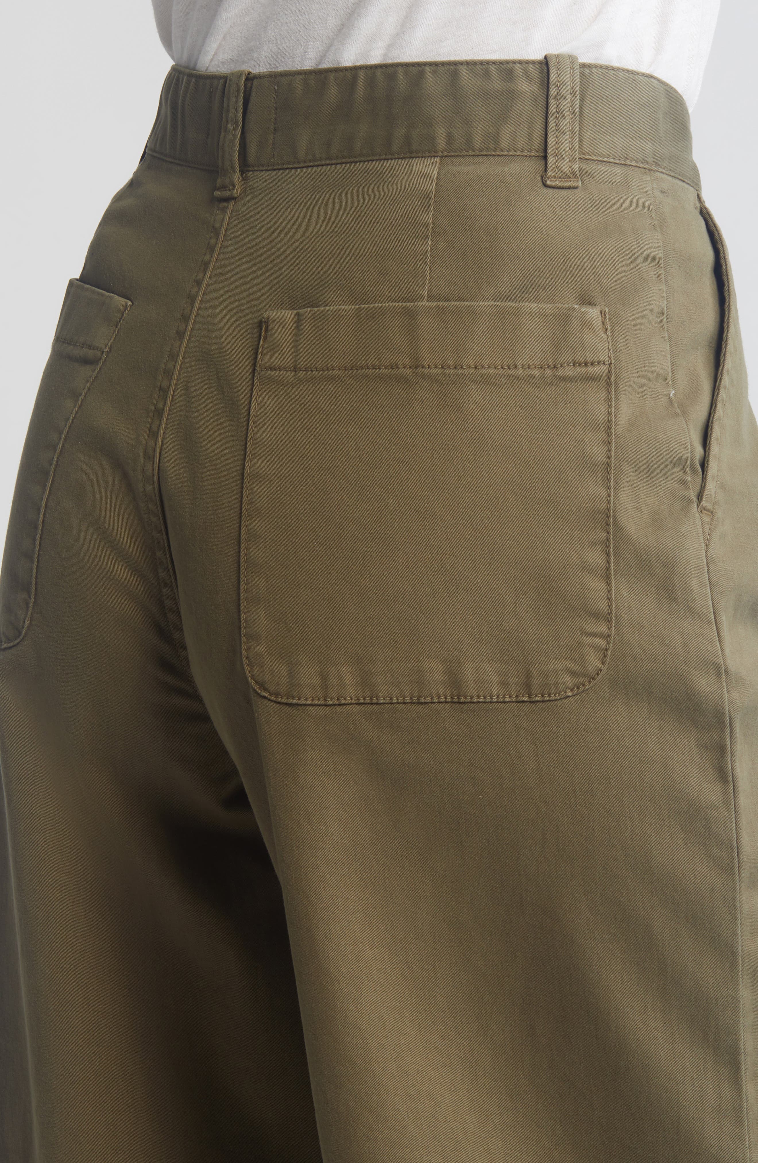 Caslon® Ultra High Rise Wide Leg Twill Pants | Nordstromrack