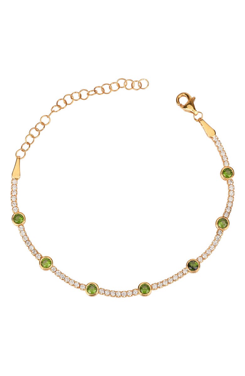 GABI RIELLE 14K Gold Plated Sterling Silver Peridot & CZ Tennis ...