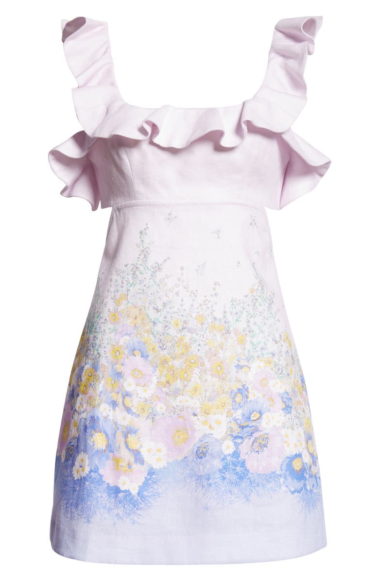 Zimmermann Floral Print Linen Minidress | Nordstromrack