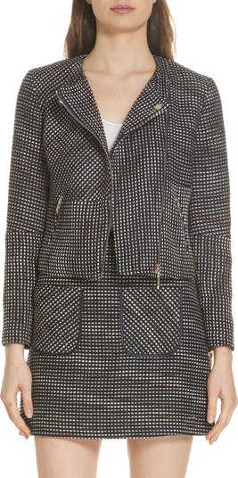 Ted Baker London Colour by Numbers Julio Bouclé Moto Jacket | Nordstrom