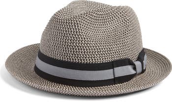 Nordstrom Classic Stripe Ribbon Fedora | Nordstrom