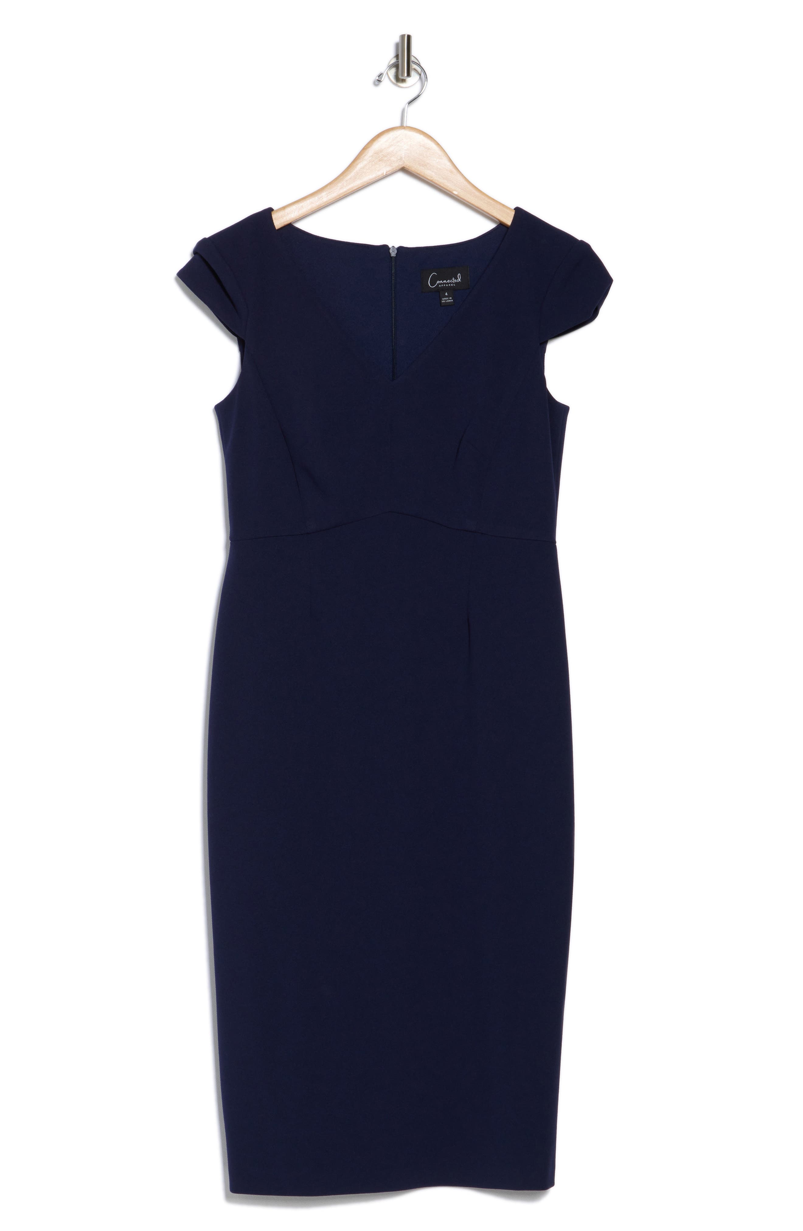 Connected Apparel Cap Sleeve Sheath Dress | Nordstromrack