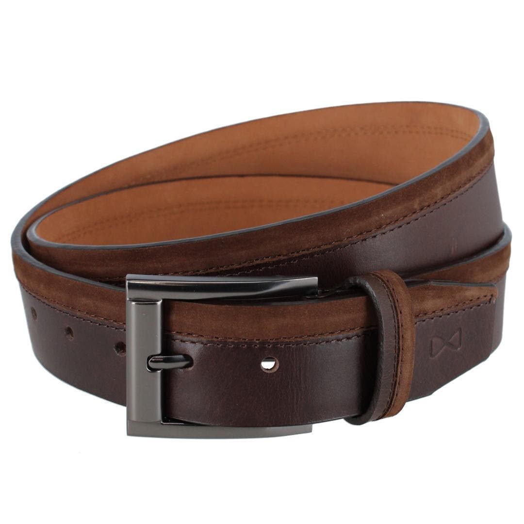 Trafalgar Santiago Mixed Genuine Leather Stitched 38mm Casual Belt ...