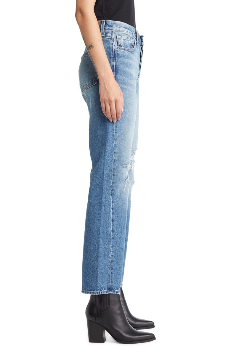 EDWIN Tash Ripped High Waist Straight Leg Jeans | Nordstromrack