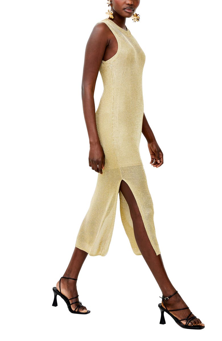 French Connection Jada Metallic Open Stitch Sweater Dress | Nordstromrack