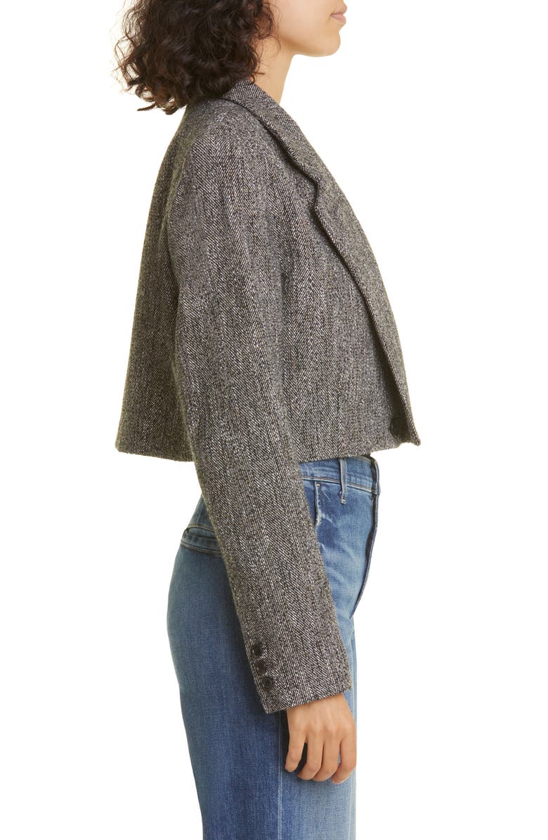 Smythe Herringbone Notch Lapel Crop Blazer | Nordstromrack