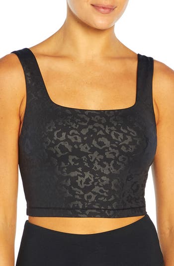 MARIKA Lola Leopard Print Longline Sports Bra | Nordstromrack