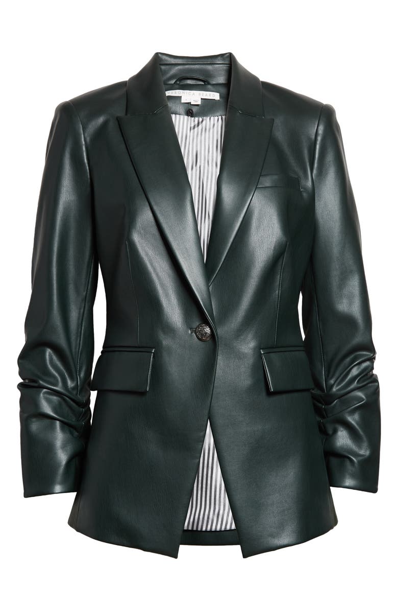 Veronica Beard Hollis Faux Leather Dickey Jacket | Nordstromrack