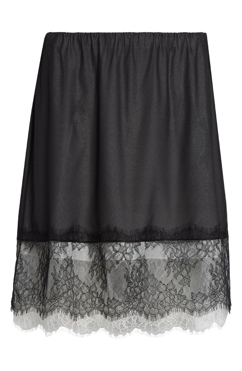 Helmut Lang Lace Detail Stretch Silk Slip Skirt | Nordstromrack