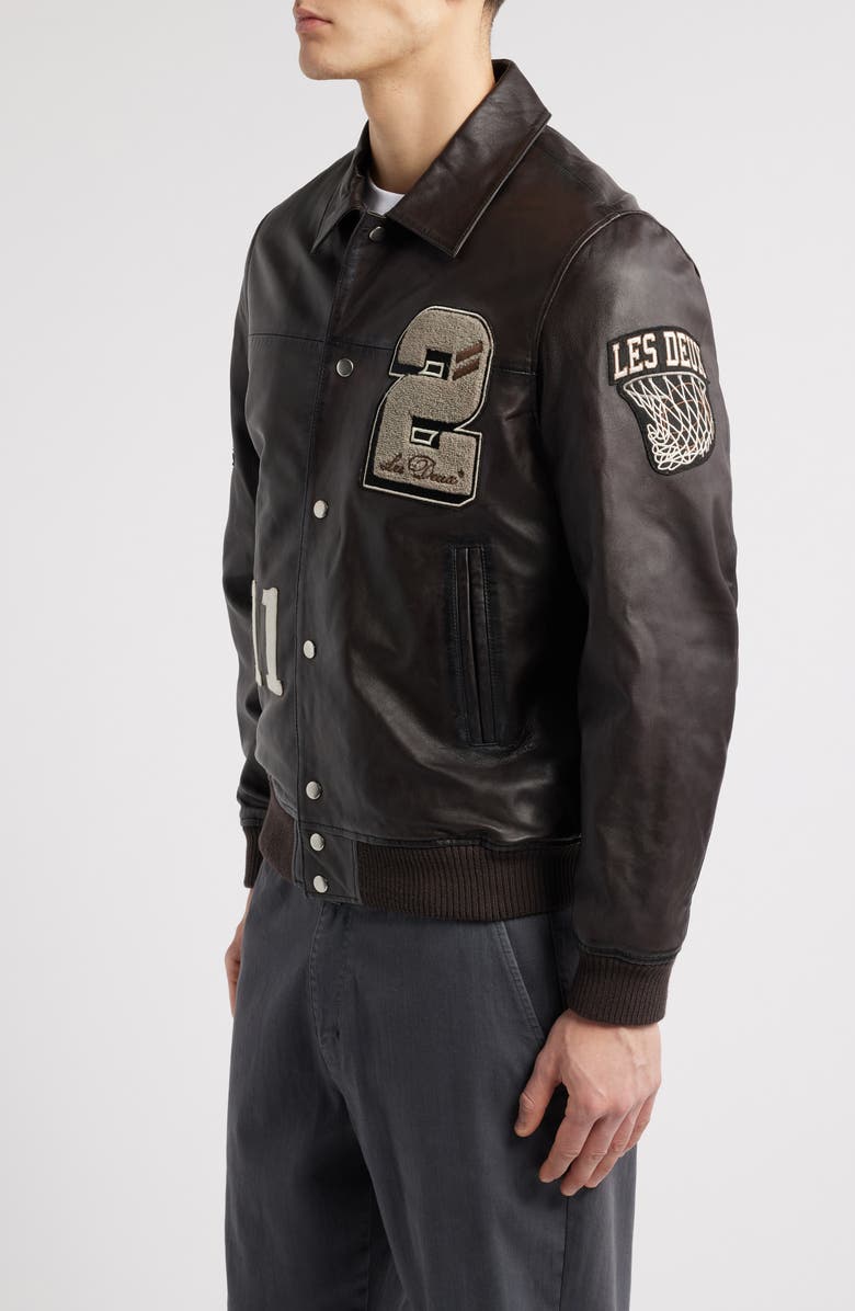Les Deux Leather Varsity Jacket | Nordstromrack
