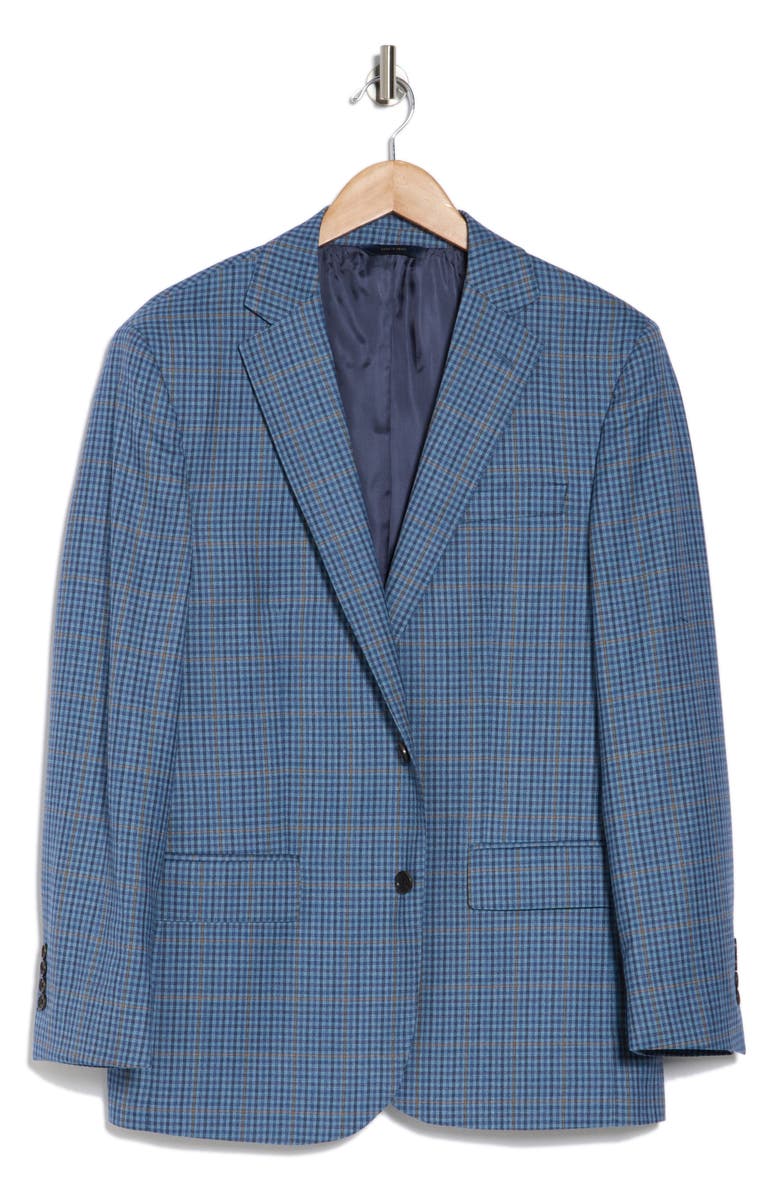 Brooks Brothers Classic Fit Blue Plaid Wool Sport Coat | Nordstromrack