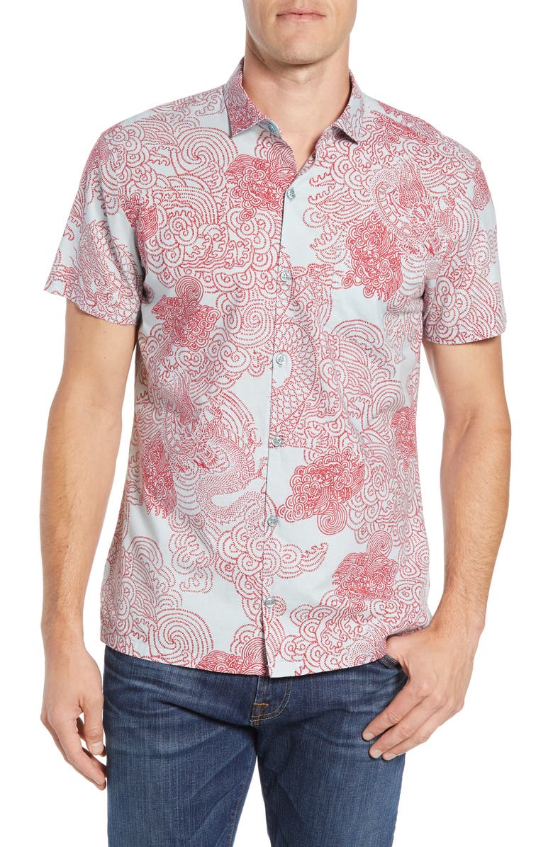 Tori Richard Enter Dragon Trim Fit Sport Shirt | Nordstrom