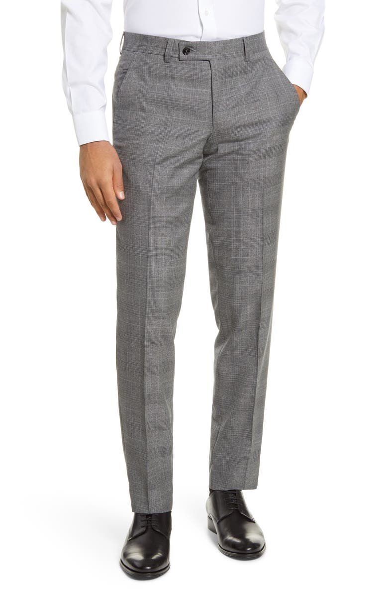 Ted Baker London Jerome Flat Front Plaid Wool Dress Pants | Nordstromrack