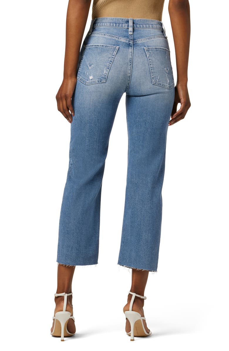 Hudson Jeans Remi High Waist Raw Hem Crop Straight Leg Jeans ...