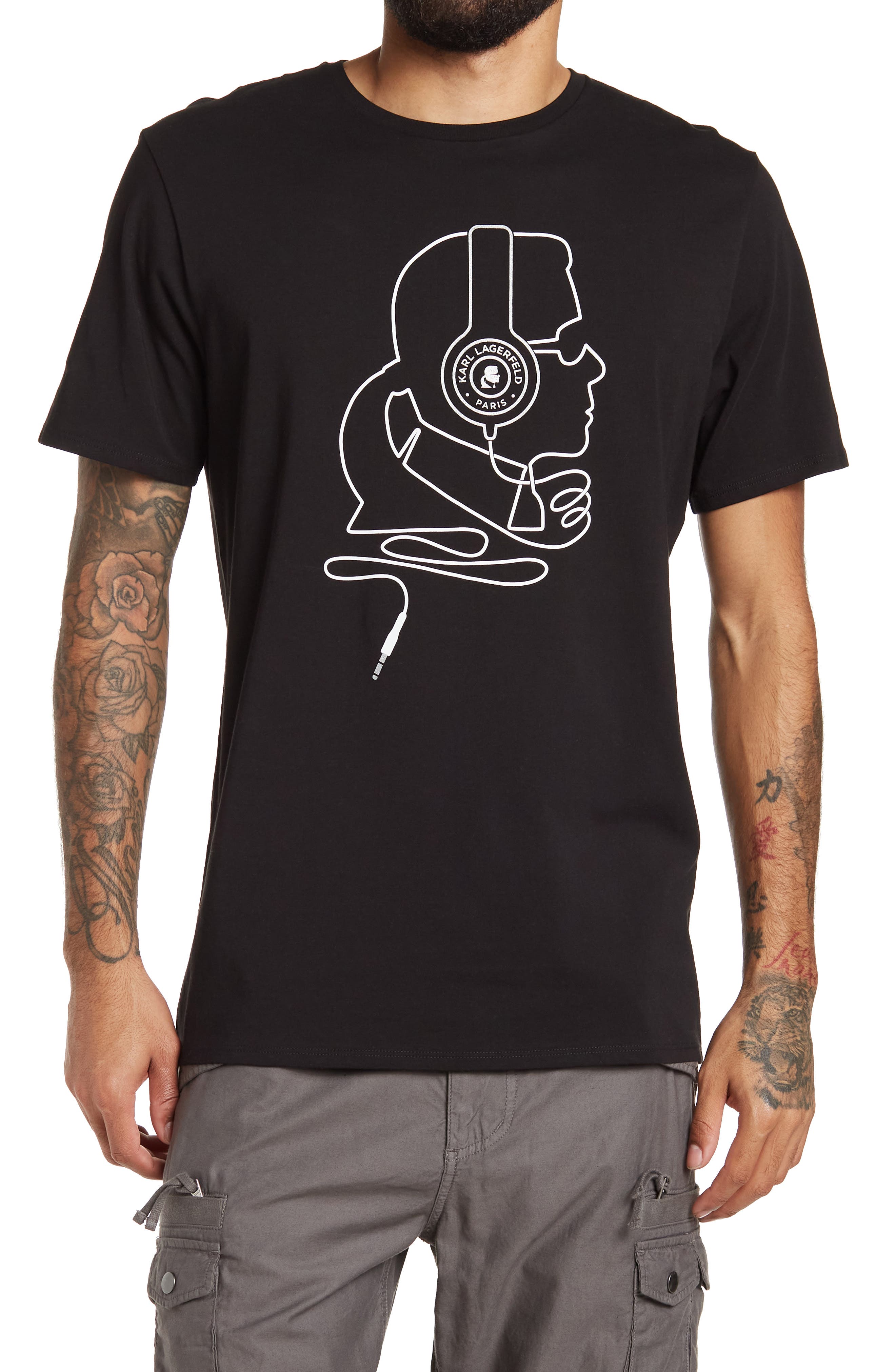 KARL LAGERFELD PARIS Side Profile Karl T-Shirt | Nordstromrack