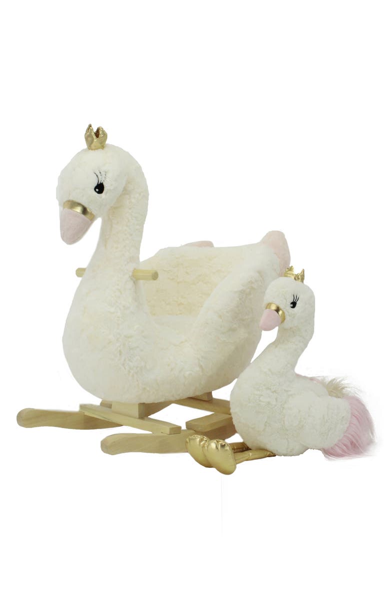 Soft Landing Darling Duo Swan Rocker & Toy Set | Nordstrom