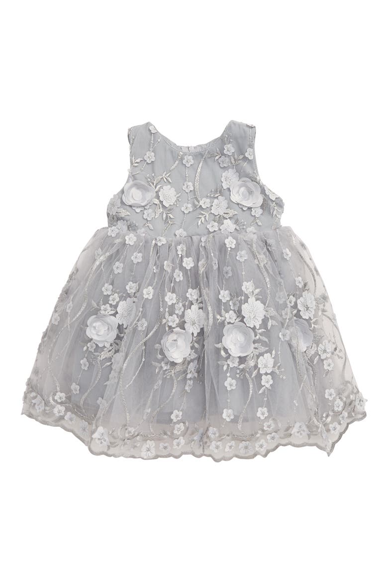 Floral Appliqué Scalloped Tulle Dress (Women) | Nordstromrack