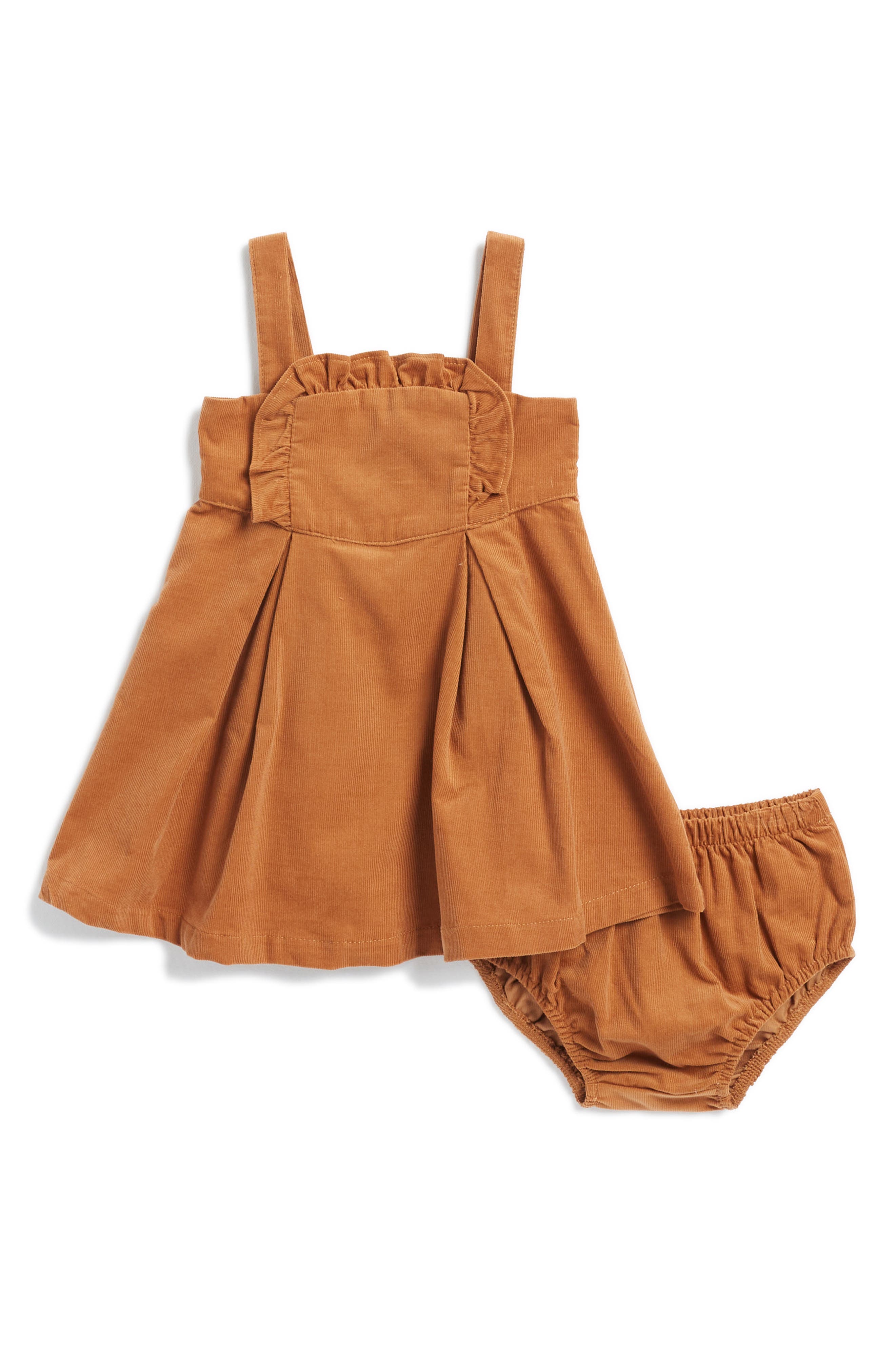 Angel Dear Cotton Corduroy Ruffle Jumper & Bloomers Set | Nordstromrack