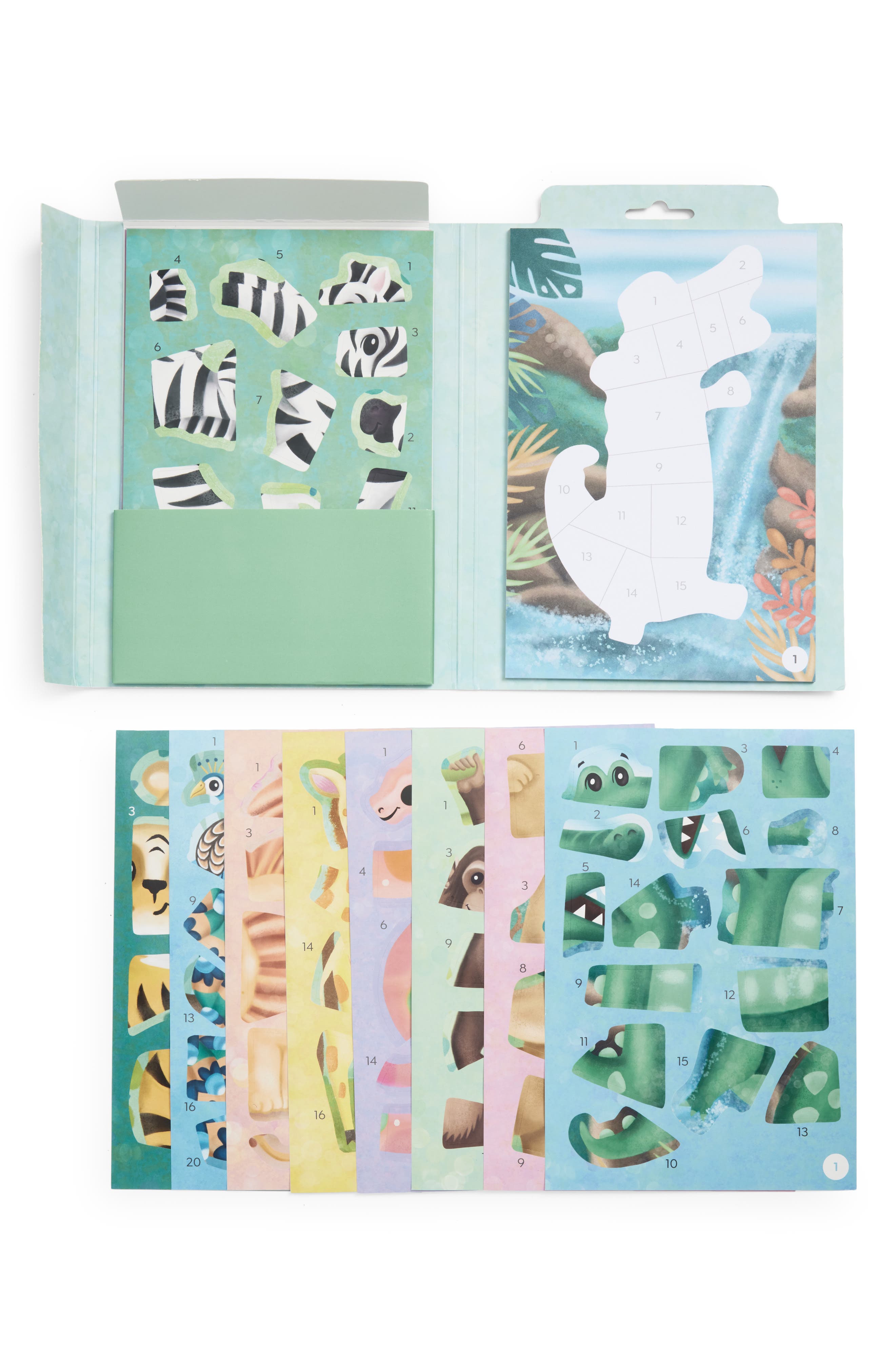 TIGER TRIBE Animals Sticker by Number Activity Set | Nordstrom