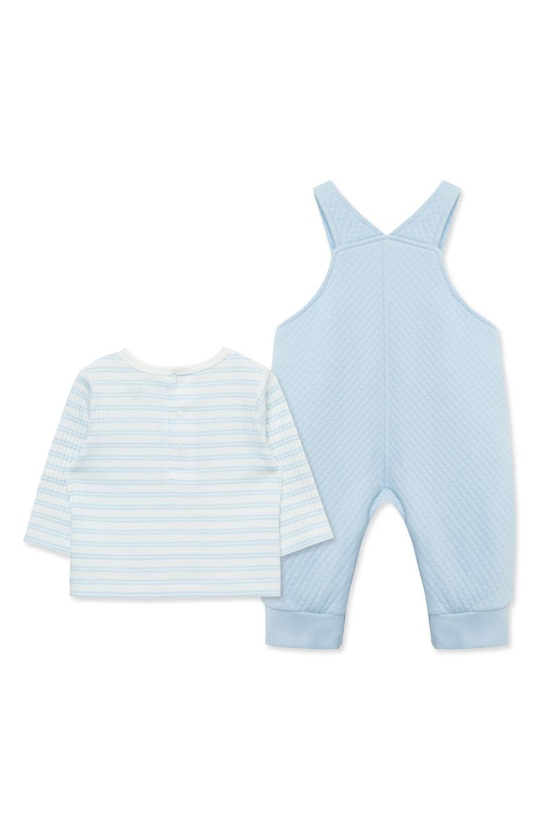 Little Me Stripe T-Shirt & Overalls Set | Nordstromrack