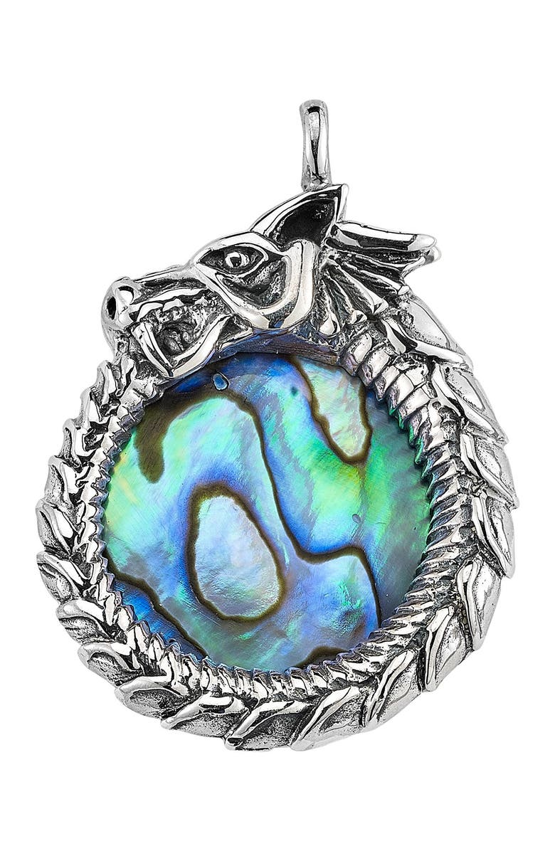 SAMUEL B. Sterling Silver Abalone Dragon Pendant | Nordstromrack