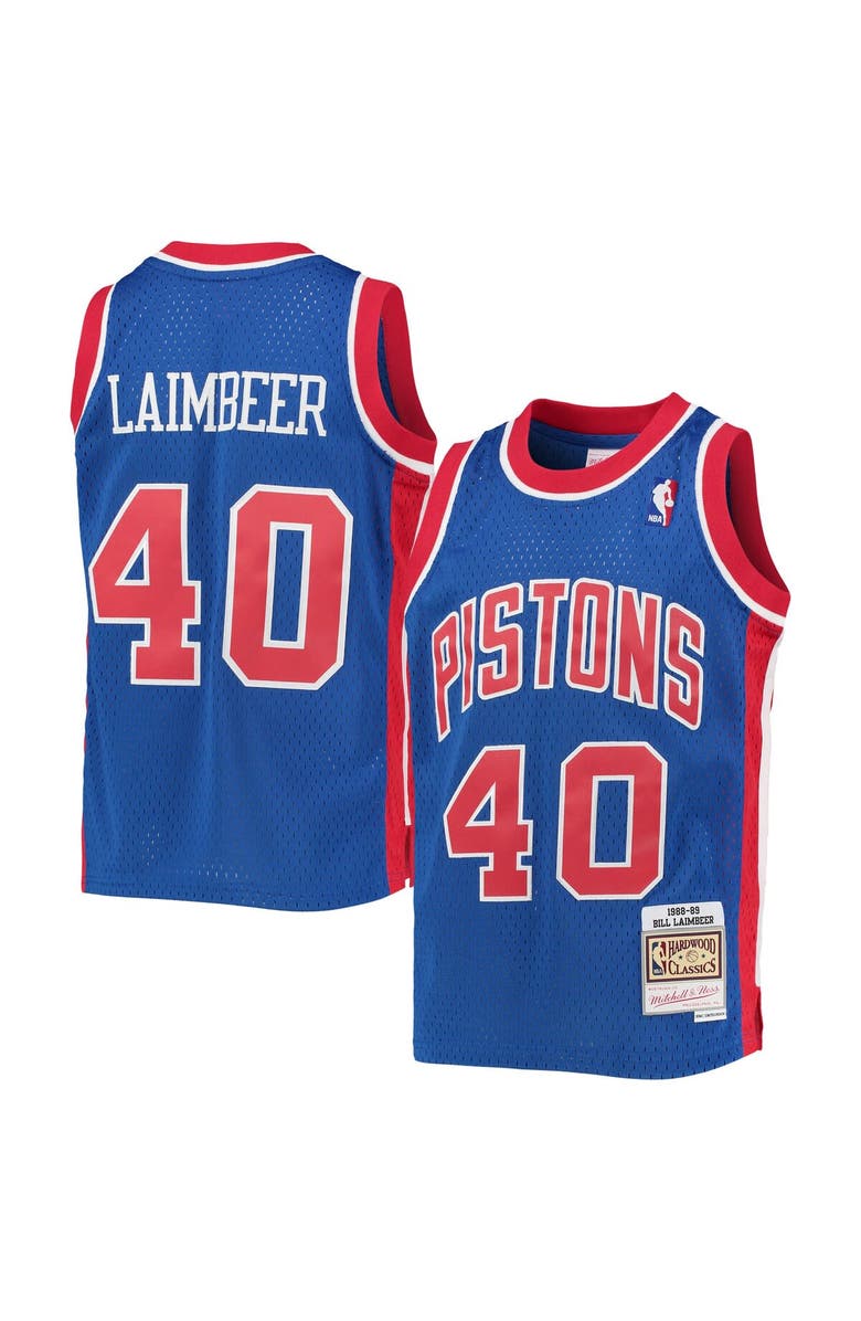 Mitchell & Ness Youth Mitchell & Ness Bill Laimbeer Blue Detroit ...