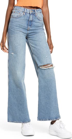 BDG Urban Outfitters Ripped Superhigh Waist Puddle Jeans | Nordstrom