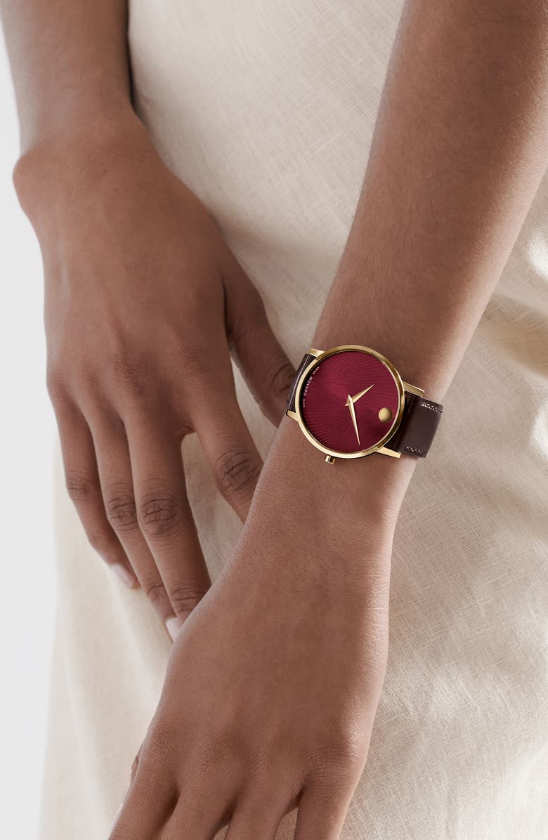Movado Museum Classic Leather Strap Watch, 40mm | Nordstromrack