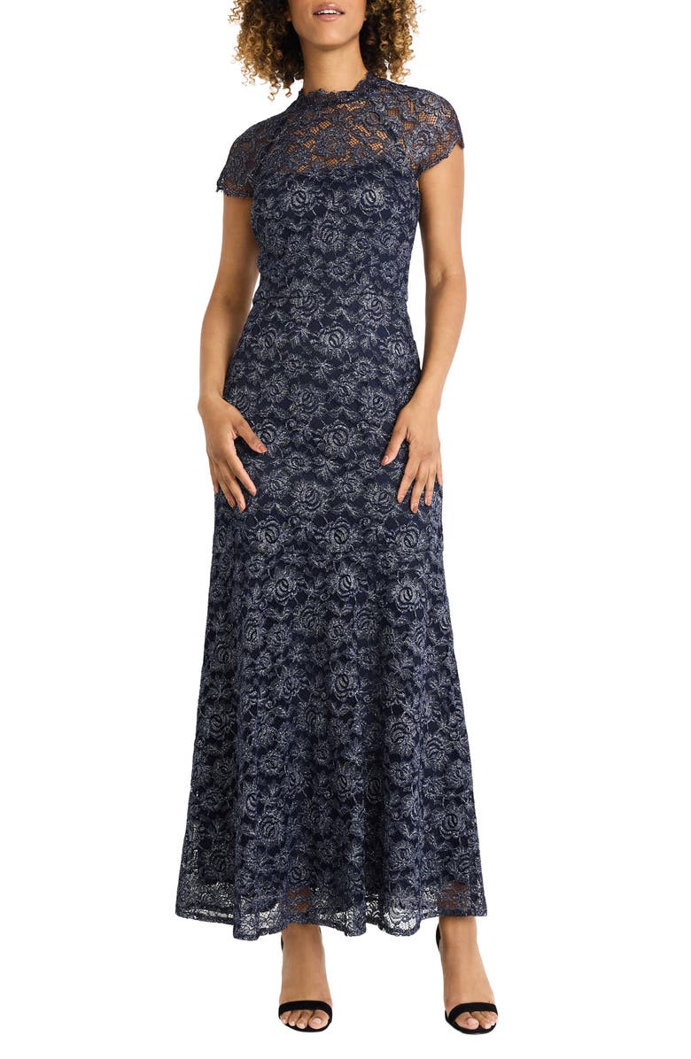 Maggy London Metallic Floral Lace Gown | Nordstromrack
