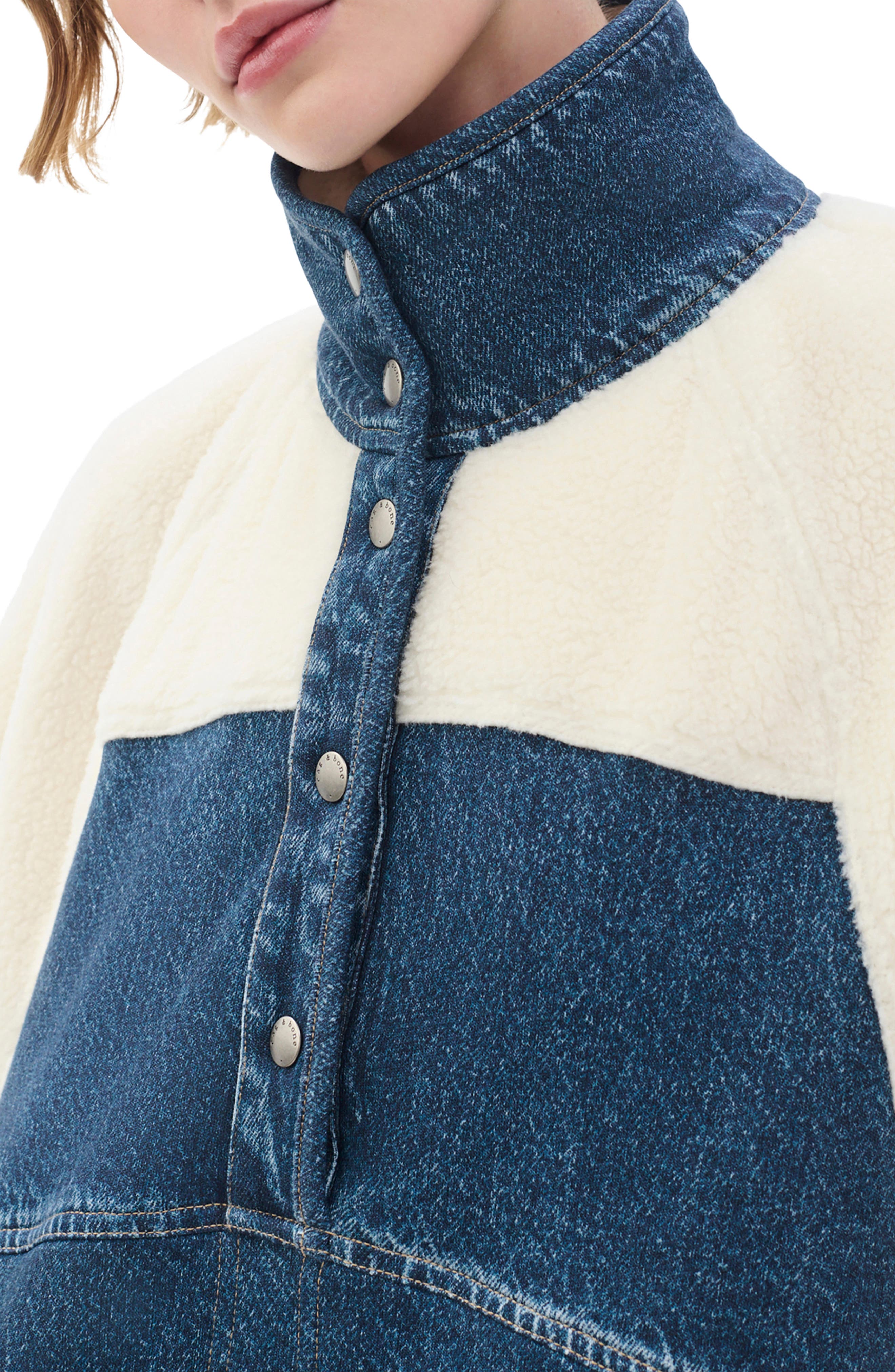 rag & bone rb Miramar High Pile Fleece Pullover | Nordstromrack