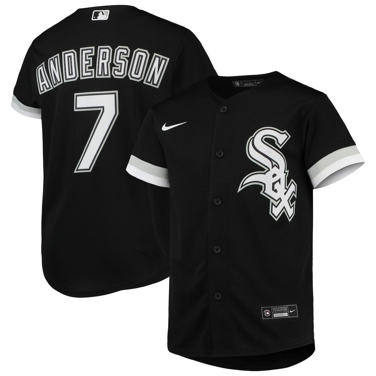 Nike Youth Nike Tim Anderson Black Chicago White Sox Alternate Replica ...