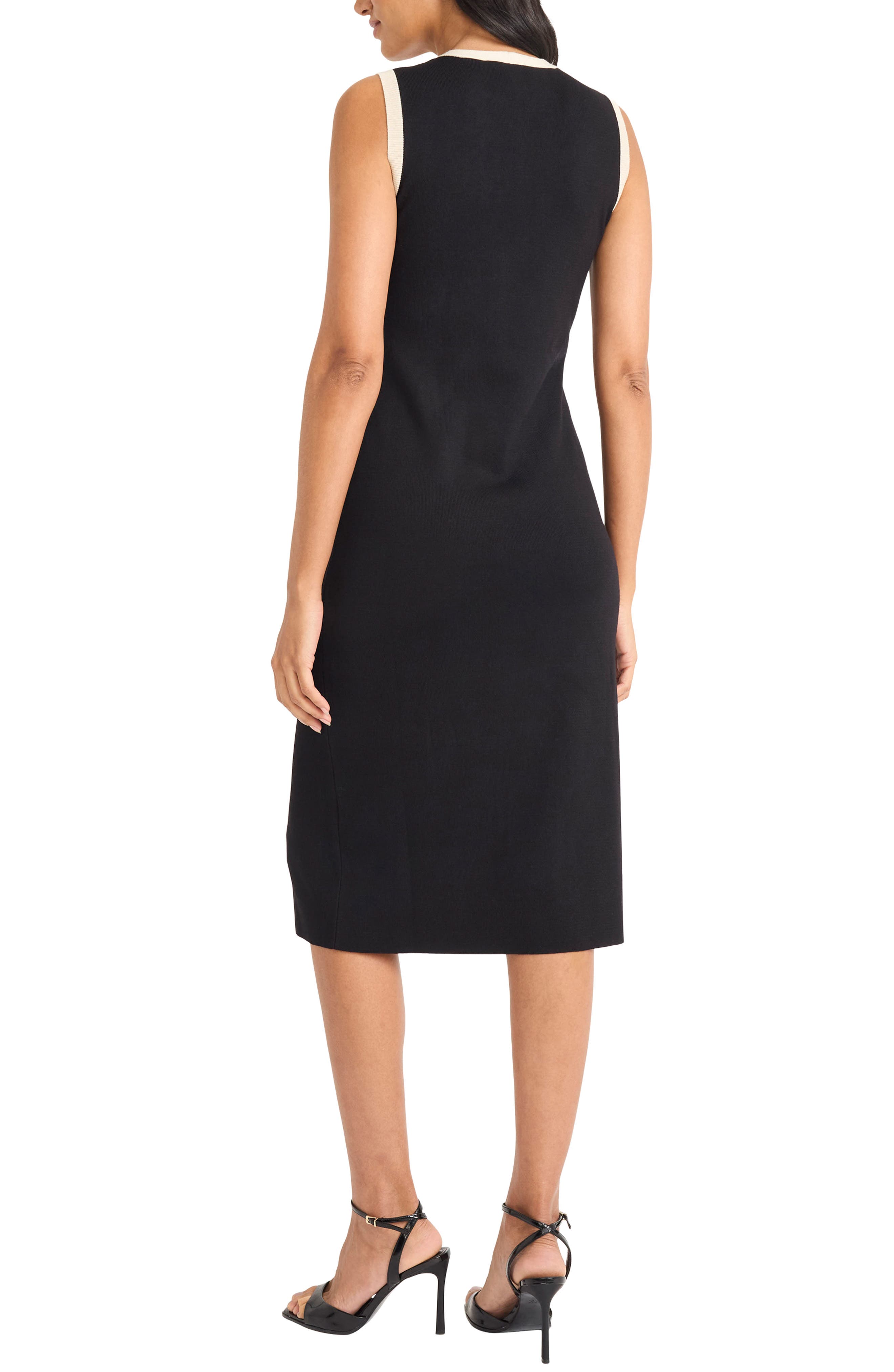 Maggy London Two-Tone Sleeveless Midi Sweater Dress | Nordstromrack